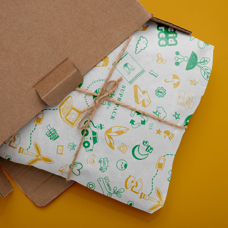 Acid-Free Custom Tissue Paper with 2 colour printing – Supr Pack
